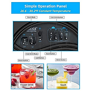 GSEICE Commercial Slushy Machine, 3.2 Gals X 2 Tanks Margarita Machine 110V Slushy Maker Machine for Slush, Frozen Margarita, Frozen Drink Machine for Restaurants Bars Pool Parties