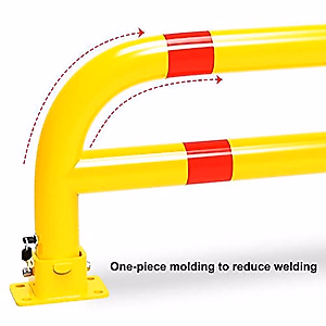 Lockable Folding Parking Barrier,Car Parking Space Post Lock Manual Parking Blocker,Removable Parking Space Lock,Safe and Anti-Collision