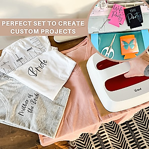The Ultimate Heat Press Accessories Bundle for Cricut Easy Press - The Perfect Heat Transfer Mat and Vinyl Bundle for Beginners or Skilled Crafters - Create Amazing HTV Projects Effortlessly