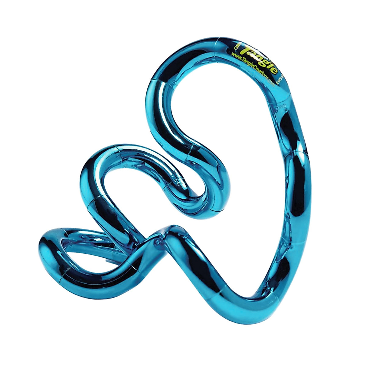 Tangle® Jr. Metallic (2-Pack) - Purple & Blue - Genuine Tangle Fidget - Fidget Toy for Kids and Adults - Metallic Shiny Fidget Desk Toy