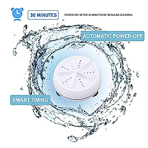Mini Washing Machine,10W Multifunctional Turbo Washer USB Powered Machine Laundry Washer Travel Cleaner Cleaning Tool Portable Turbo Washing Machine for Cleaning Sock Underwear
