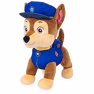 Paw Patrol, Talking Chase 12-Inch-Tall Interactive Plush Toys with Sounds, Phrases and Wagging Tail, Stuffed Animals, Kids Toys for Ages 3 and up