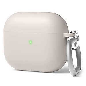 elago Liquid Hybrid Case Compatible with AirPods 3rd Generation Case - Compatible with AirPods 3 Case Cover, Triple Layer Protection, Keychain Included, Wireless Charging, Shock Resistant (Stone)