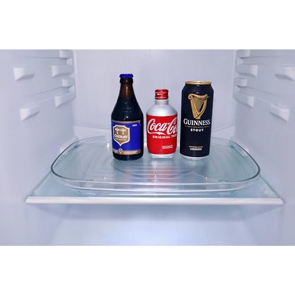 UPOGA Large Lazy Susan Rotating Turntable Organizer - for Kitchen, Pantry, Cabinet, Dining Table, Fridge, Countertop，Vanity - Spinning Food Storage Container for Spices, Condiments- Clear,15.9"x11.8"