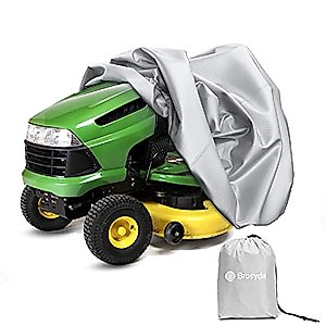 BROSYDA Lawn Mower Cover, 420D Heavy Duty Riding Lawn Mower Cover, Durable Oxford Fabric, UV Water Resistant Lawn Tractor Cover with Storage Bag 72"L x 54"W x 46"H