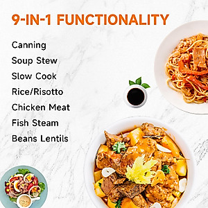 ICOOKPOT 9 in 1 Electric Pressure Cooker,Slow Cook,Rice/Grain Cooker,Steamer,With Non-Stick Coating Inner Pot,Stainless Steel,6 Quart