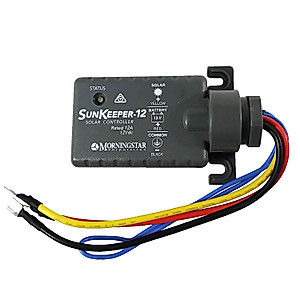 Morningstar Sunkeeper 12A Solar Charge Controller for 12V Batteries, Outdoor Solar Panel Controller (IP65), Battery Controller Solar Controller 12V, Lowest Fail Rate Charge Controller for Oil Industry