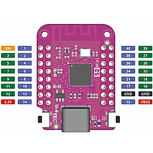 CANADUINO® WEMOS S2 Mini V1.0.0 ESP32-S2-2MB PSRAM - 4MB Flash