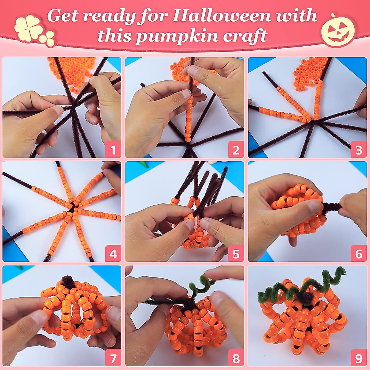 1000+ pcs Pony Beads, Multi-Colored Bracelet Beads, Beads for Hair Braids, Beads for Crafts, Plastic Beads, Hair Beads for Braids (Medium Pack, Classic)…