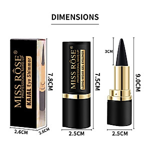 Aaiffey 2 Colors Gel Eyeliner Set,Quick-Dry Cream Eyeliner Waterproof and Smudge Proof Eye-liner Pencil Long-Lasting Matte Black Eyeliner Stick for Women Girls (04 Black+03 Brown)