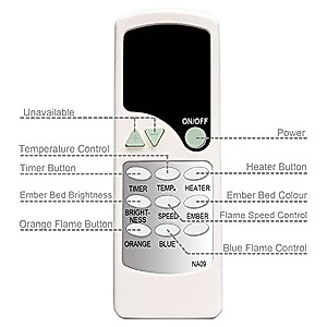 Replacement for Napoleon Fireplace Heater Remote Control NEFBD50HE NEFBD60HE