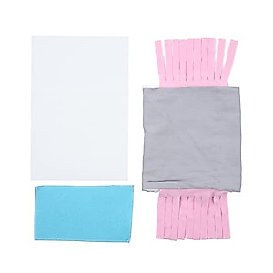 Hamster Tunnel, Hamster Tassel Tunnel Nesting Detachable Hideout Tube House for Guinea Pig Rabbit Small Animal(Pink)