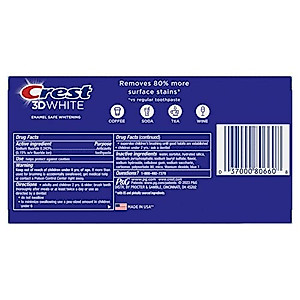 Crest 3D White Stain Eraser Teeth Whitening Toothpaste, ICY Clean Mint, 3.1 oz, Pack of 2