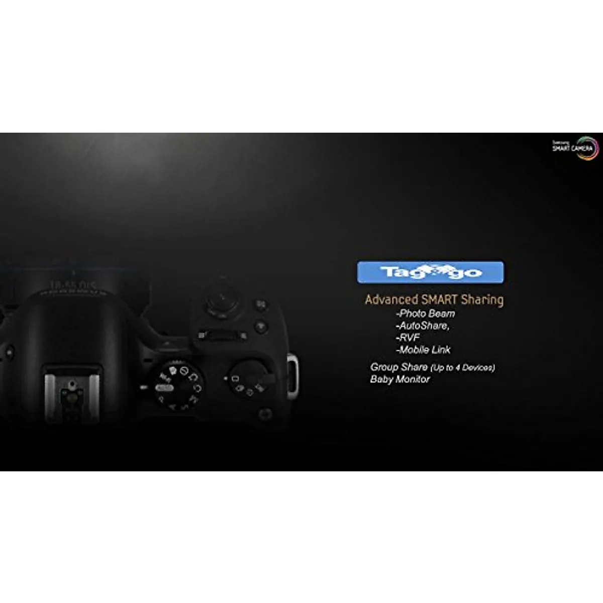 Samsung WB35F 16.2MP Smart WiFi & NFC Digital Camera with 12x Optical Zoom and 2.7" LCD (White)