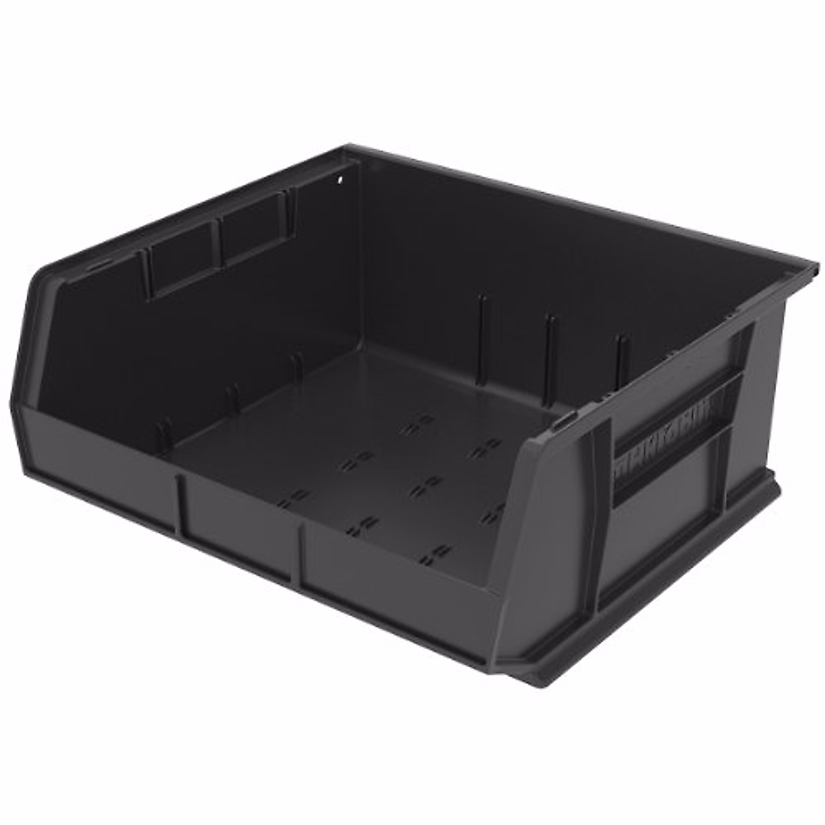 Akro-Mils 30250 AkroBins Plastic Storage Bins, Space-Saving Stackable Bins for Garage, Pantry, Craft Organization, 15-Inch x 16-Inch x 7-Inch, Black, 6-Pack