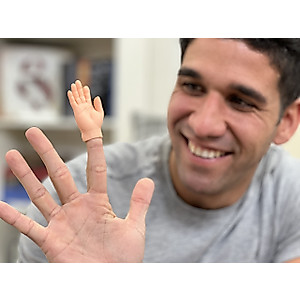 DR DINGUS Finger Hand & Feet Puppets - 4 Hands, 4 Feet, 4 Handles - Premium Rubber Little Tiny Finger Hands – Fun and Realistic Design – Ideal Gag Present