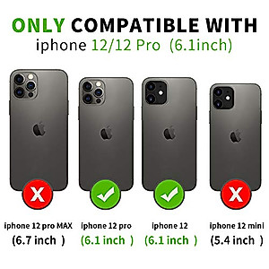 FYY Compatible with iPhone 12 Case/iPhone 12 Pro Case, [Kickstand Feature] Luxury PU Leather Wallet Case Flip Folio Cover with [Card Slots] and [Note Pockets] for iPhone 12/12 Pro 5G 6.1" Rose Gold