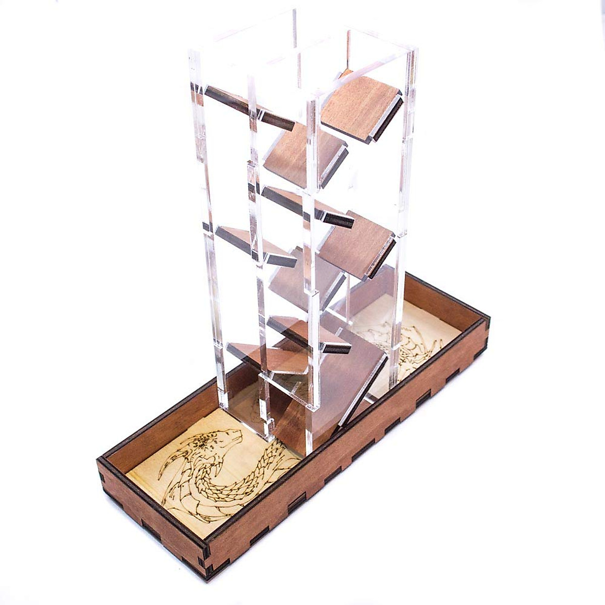 C4Labs Dueling Dice Tower - Dragon Engraving - Gunstock