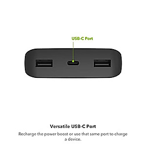 mophie Power Boost XL (20K)- Black - PowerStation containing Large Internal Battery and Versatile USB-C Port