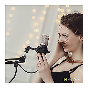 Knox Gear Microphone Suspension Studio and Home Recording Podcasting Mic Stand (Fits All Microphones and Shock Mounts)