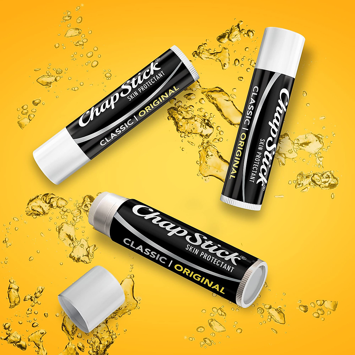 ChapStick Classic Original Lip Balm – Moisturizing Lip Care for Dry, Cracked Lips, 0.15 Oz Ea