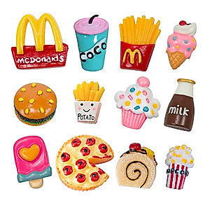 12pcs Mini Cute Refrigerator Magnets, 3D Simulation Food Refrigerator Magnets, Creative Gourmet Fridge Magnets, for Refrigerators, Whiteboards, Maps and Other Magnetic Items
