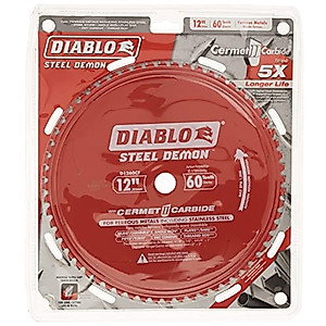 Diablo D1260CF 12-inch Steel Demon 60T Cermet II Carbide Ferrous Metal Saw Blade