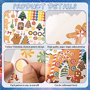 Make a Gingerbread House Stickers-30Pcs DIY Make Your Own Gingerbread House Stickers Christmas Crafts for Kids Toddlers Christmas Activities Party Game Treats Goodie Bag -15 Finished Products