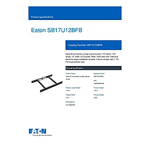 B-Line SB17U12BFB Steel Tubular Stringer Ladder 119-1/2 Inch x 12 Inch x 1-1/2 Inch
