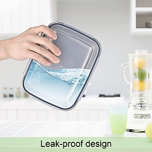 UPTRUST Stainless Steel Food Storage Containers, Airtight Lids, Set of 5 Containers, BPA Free, Dishwasher & Freezer Safe, Meal Prep Lunch Box, Leak Proof Stackable Light and Easy Storage