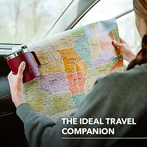 RTIC Coffee Mug with Handle, 12 oz, White, Portable Travel Thermal Camping Cup, Vacuum-Insulated with Lid, Stainless Steel, Sweat Proof, Keeps Hot & Cold Longer