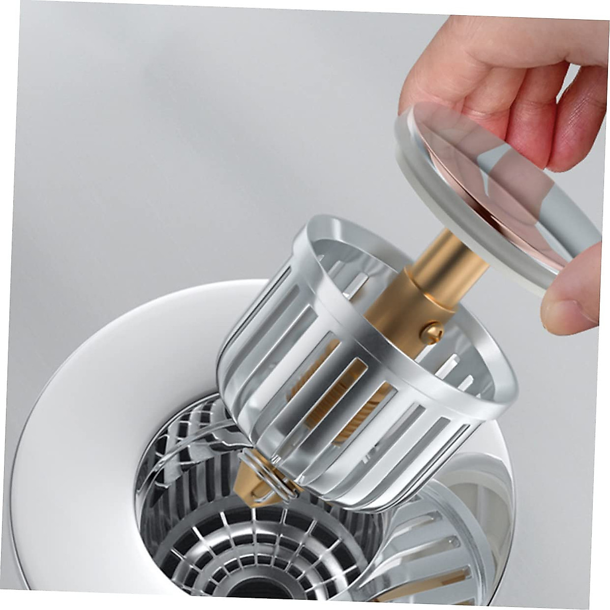 Kitchen Sink Stopper Toilet Toilet Sink Dish Drainer Sink Universal Drain Stopper Sink Basin Stopper Brass Bouncing Core Tub