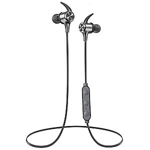 Wireless Headphones, Boltune Bluetooth 5.0 IPX7 Waterproof 16 Hours Playtime Bluetooth Headphones, with Magnetic Connection, Sports Earbuds for Running Built-in Mic (Grey)