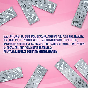 EXTRA Gum Classic Bubble Gum Sugar Free Chewing Gum Bulk Pack, 15 Stick (Pack of 10)
