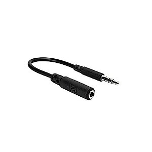 Hosa MHE-158 3.5 mm TRRS to Slim 3.5 mm TRRS Headphone Adaptor