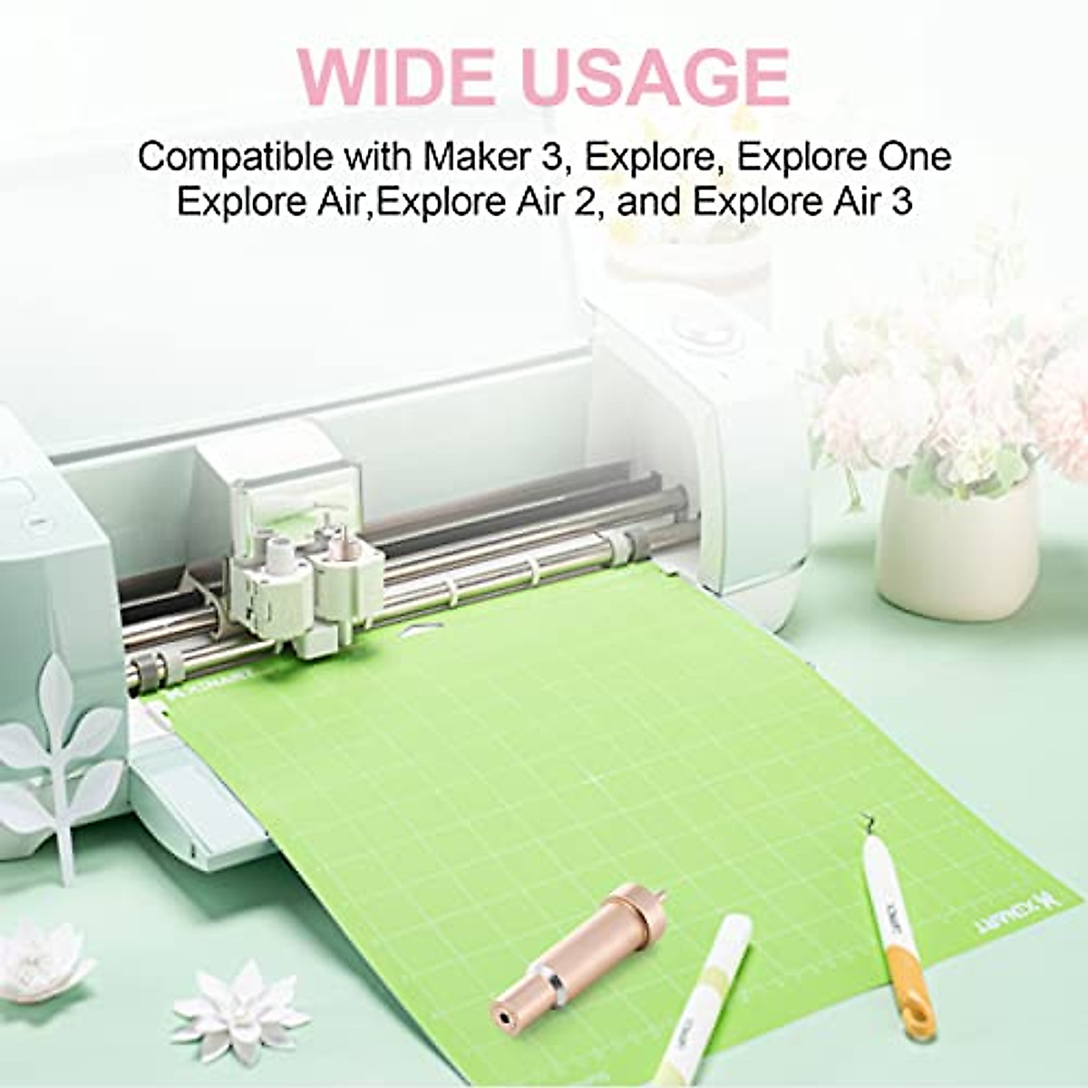 Premium Fine Point Blade for Cricut, Fabric Bonded Blade and Housing, Cutting Blades Replacement for Maker 3/Maker/Explore 3/Explore Air 2/Air/One, Explore Maker - Gold