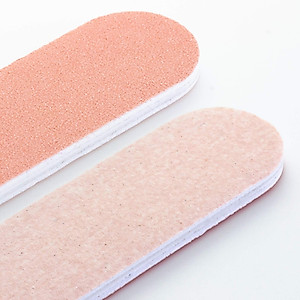 REFINE Pink Salon Boards Cushioned Nail Files, Fine/Extra-Fine 280/320 Grit for Natural Nail Manicure and Pedicure, 6 Count