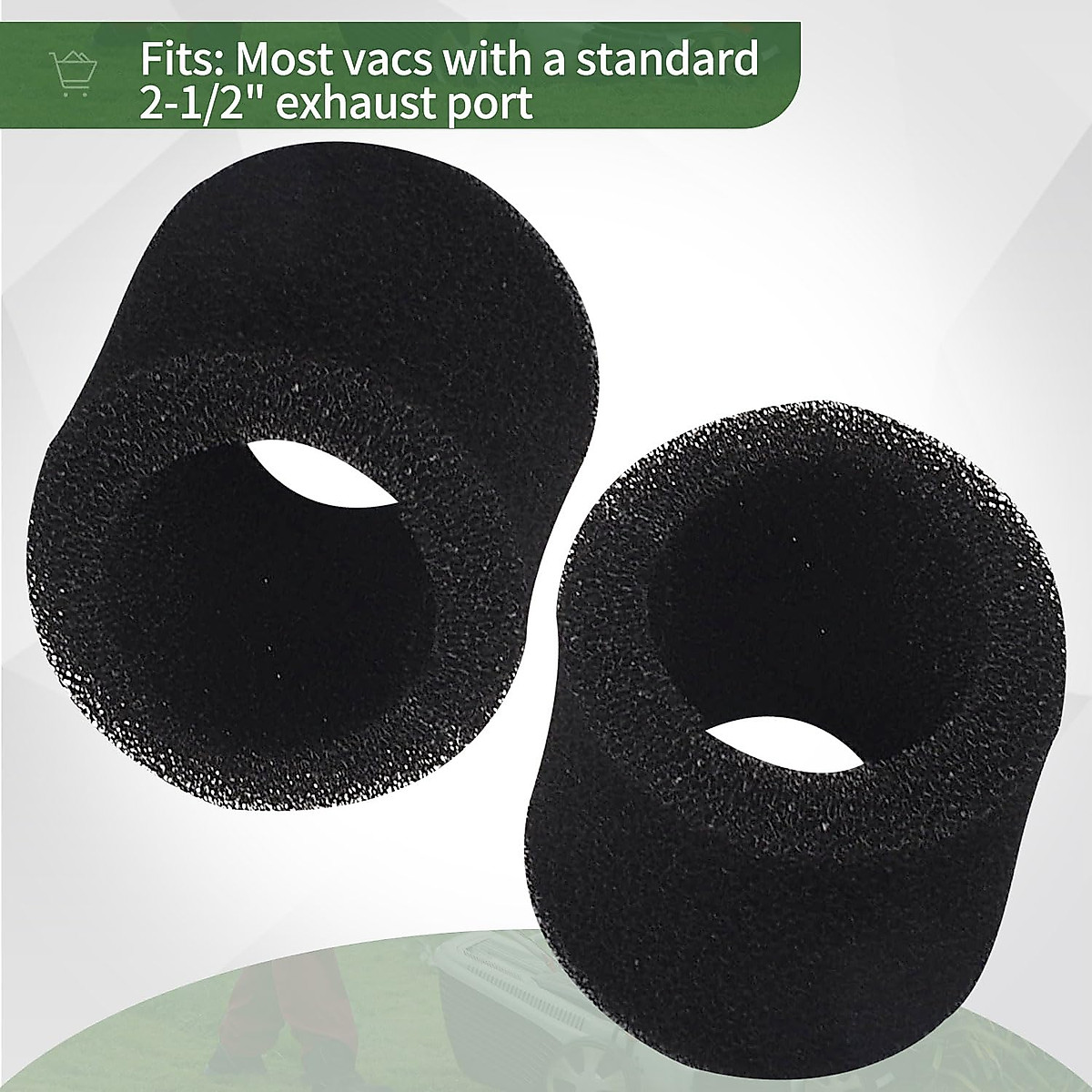 VT2525 & WS25025A 2.5 Inch Muffler/Diffuser Accessory for Ridgid Wet/Dry Vacuums, Fits Most Vacs With A Standard 2-1/2" Exhaust Port, To Reduce Blowing Dust and Debris