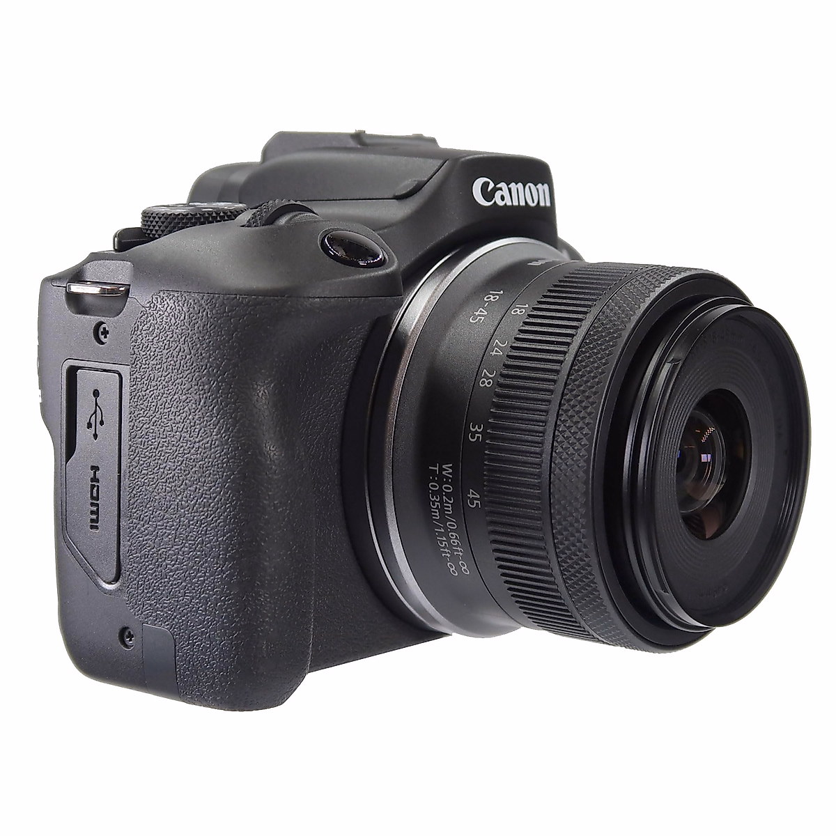 Canon EOS R100 RF-S18-45mm F4.5-6.3 is STM Lens Kit, Mirrorless Camera, RF Mount Kit (Renewed)