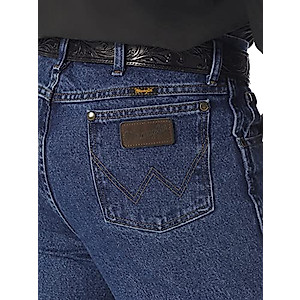 Wrangler Men's Premium Performance Cowboy Cut Slim Fit Jean, Dark Stone, 36W x 32L