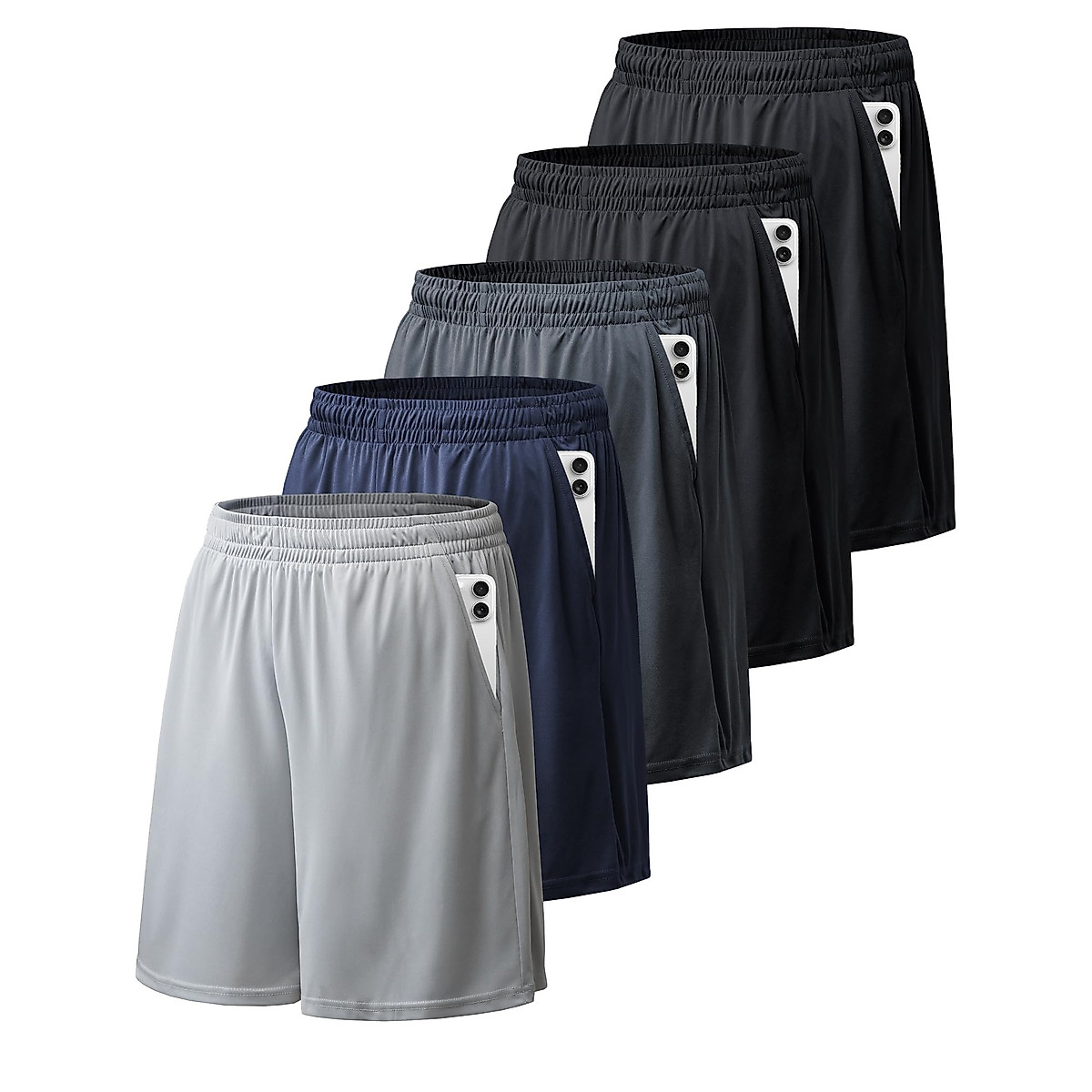 BALENNZ Athletic Shorts for Men with Pockets and Elastic Waistband Quick Dry Activewear