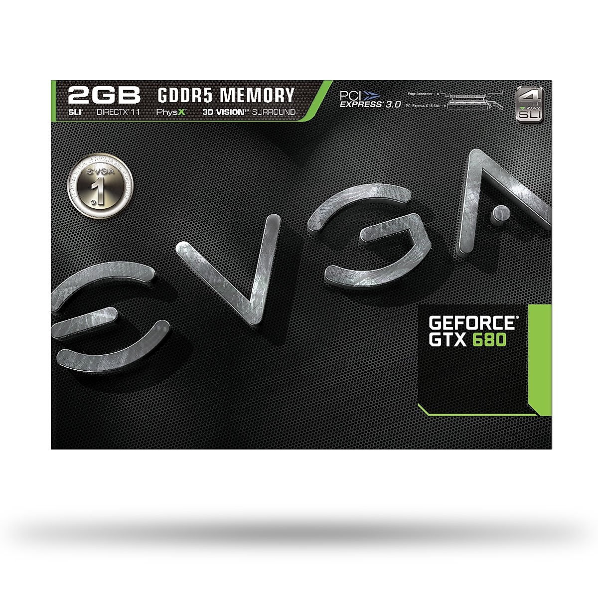 EVGA GeForce GTX 680 2048MB GDDR5, DVI, DVI-D, HDMI, DisplayPort, 4-way SLI Ready Graphics Card Graphics Cards 02G-P4-2680-KR