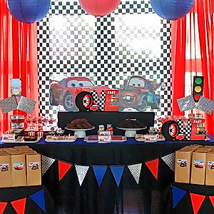 TONIFUL Race Car ONE Letter Sign Table Centerpieces Fast One Birthday Decorations for Boys,Cars 1st Birthday Decorations for One Year Old Birthday Favors Party Baby Shower Photo Booth Props(2 Set)