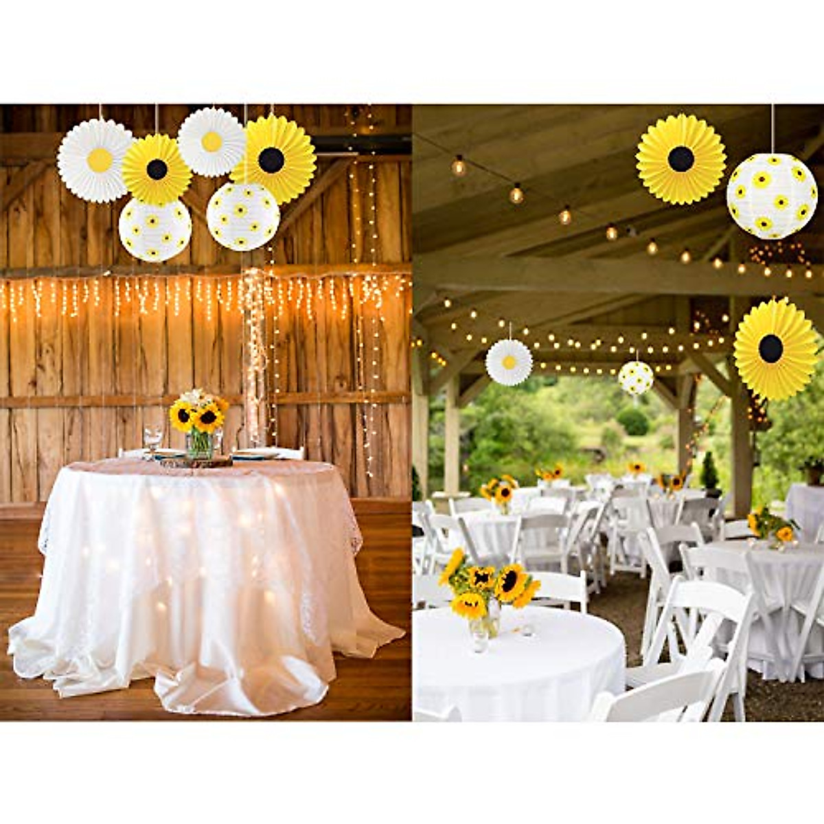 CHRORINE Sunflower Party Decorations, Sunflower Birthday Party Baby Shower Bridal Shower Wedding Decorations, Baby Shower Birthday Party Supplies