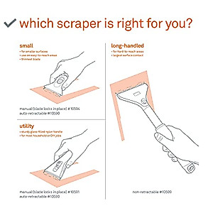 Slice 10591 Manual Utility Scraper, Locking Ceramic Blade, Rust Free, Finger Friendly, Soft-Touch Comfort Grips Reduce Strain, Regular - Manual (Locks in Position)