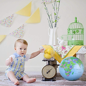 NUOBESTY Inflatable Globe PVC World Globe Inflatable Earth Beach Ball for Beach Playing or Teaching