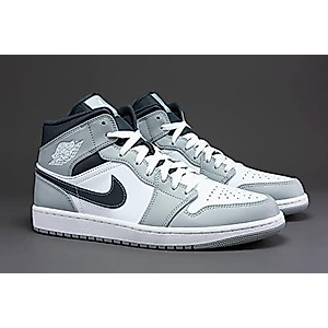 Nike Men's Air Jordan 1 Mid Fitness Shoes, Gray, Size 8 US