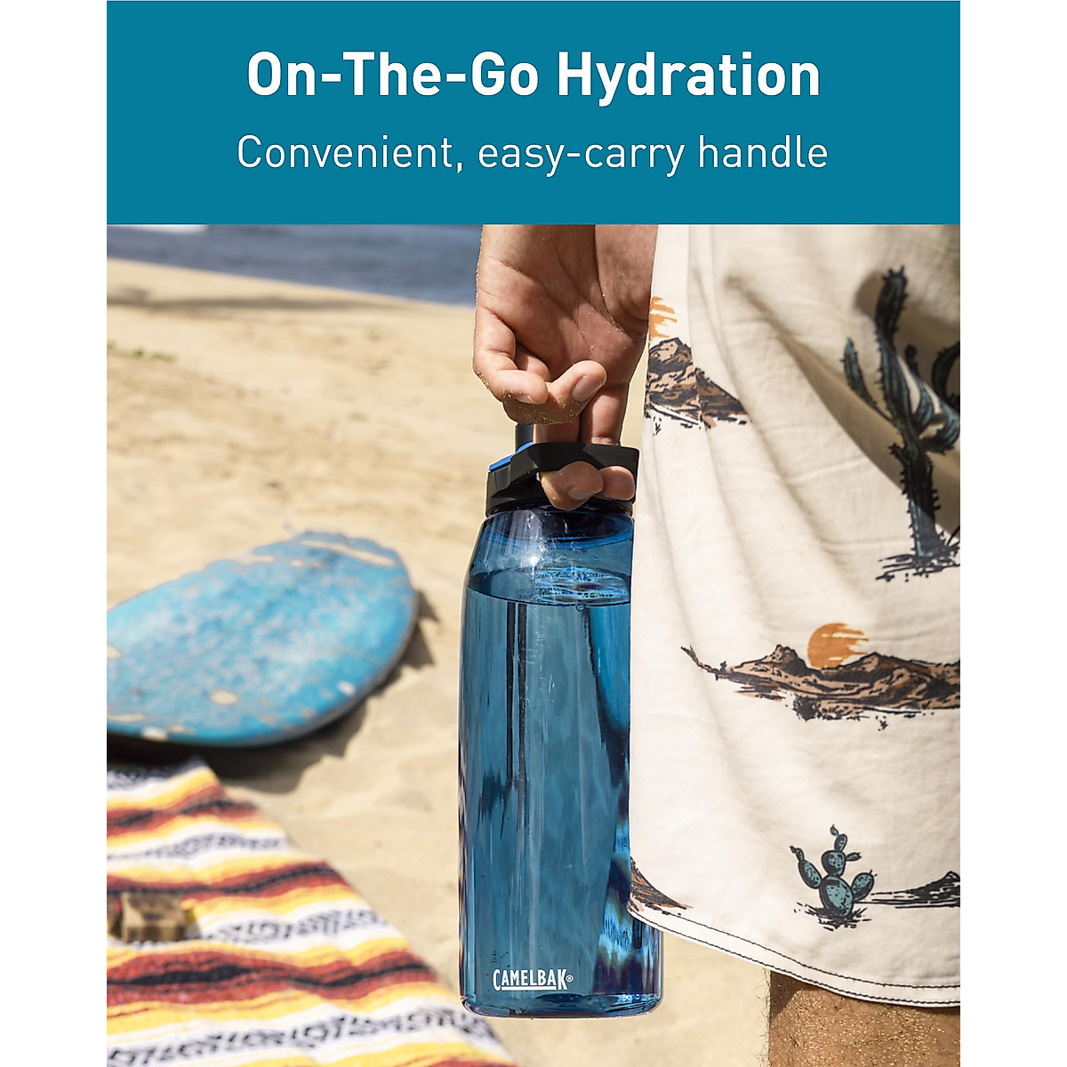 CamelBak Chute Mag BPA Free Water Bottle with Tritan Renew - Magnetic Cap Stows While Drinking, 25oz, Oxford