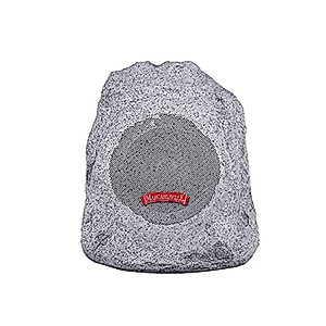 Margaritaville Outdoor Rock Bluetooth Wireless Speaker | Durable Bluetooth Speakers, Fantastic Yard or Patio Decor, IPX-4 Waterproof Rated, Granite Grey “On The Rock