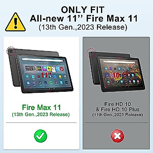 CoBak Case for All-New Amazon Fire Max 11 Tablet 2023 Release with Built-in Pencil Holder - Ultra Slim Smart Cover with Auto Wake/Sleep